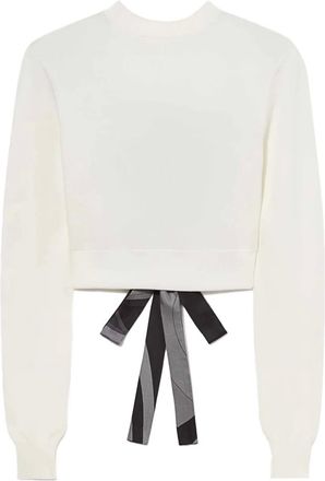 Pucci pull à manches longues - Blanc