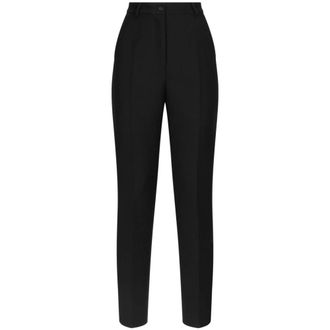 Dolce & Gabbana Tailored Wool Gabardine Tuxedo Pants - - Trousers - Damen - Schwarzk - S