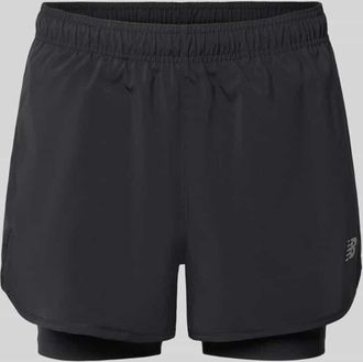 New Balance Shorts im 2-in-1-Look mit Logo