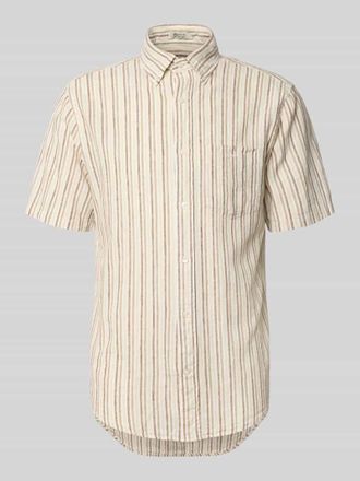 GANT Slim Fit Leinenhemd mit Brusttasche