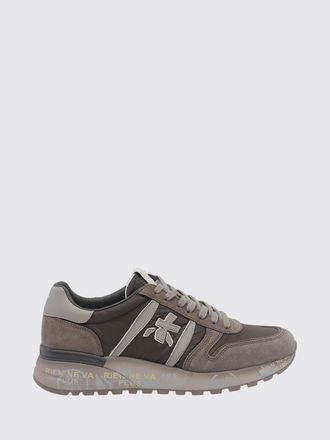Premiata Lander Low-Top-Sneaker aus Veloursleder und Nylon mit gezackter Sohle