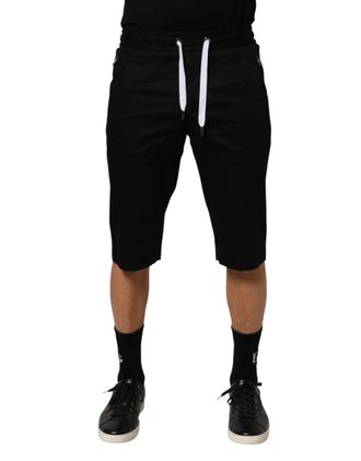 Dolce & Gabbana Black Cotton Stretch Men Bermuda Shorts Co+03