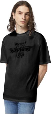 John Richmond Homme, Tops, Noir, Taille: XS T-shirt Rmp25117Ts