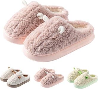 Generic Pantoufles confortables pour femme pour la maison - Chaussures dint&eacute;rieur &agrave; semelle &eacute;paisse avec design antid&eacute;rapant, parfaites pour la relaxation con