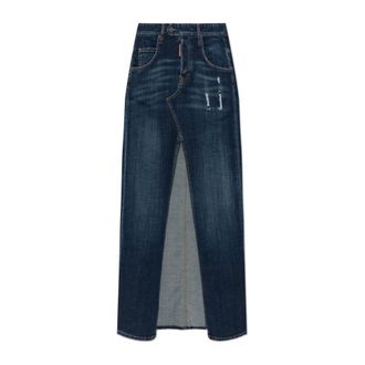 Dsquared2 Denimrock im Vintage-Look - - Skirts - Damen - Blau - XS