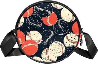 Generic Petit sac &agrave; bandouli&egrave;re Circle pour femme, petit sac &agrave; bandouli&egrave;re avec fermeture &eacute;clair, bretelles r&eacute;glables, sac &agrave; main rond d&eacute;contract&eacute; pour femmes