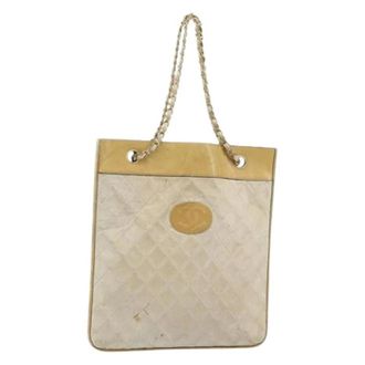 Chanel Pre-owned Vintage Leder Tote - - Pre-owned - Damen - Beige - ONE SIZE