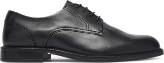 Tommy Hilfiger Oxford Schuhe Tommy Hilfiger Corporate Dressy Lth FM0FM06023 Schwarz