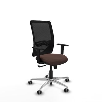 Piqueras y Crespo Arbeitsstuhl Zulema mit 1D-Armen, h&ouml;henverstellbare Lendenwirbelst&uuml;tze, ausgestattet mit 3 Positionen und Schneidschaum, mit Rollen von 65 mm, Parkett