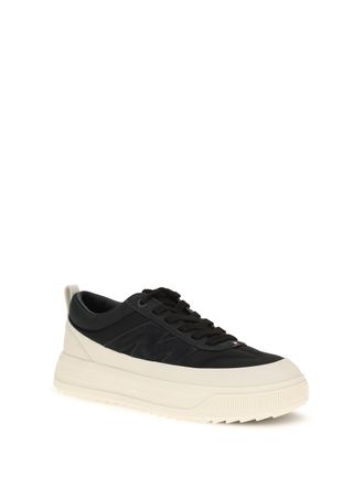 Moncler Mens Altive Sneakers Suede And Nubuck Black