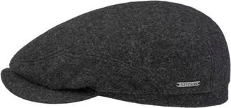 Stetson Casquette Belfast Vedrick Wool Homme - Made in The EU Gavroche avec Visiere, Doublure Automne-Hiver Hiver - 58 cm Anthracite