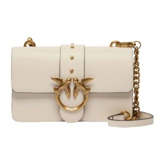 Pinko Pinko, Femme, Sacs, Beige, Taille: ONE Size Love One Mini Vitello Seta