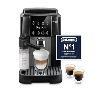 DeLonghi Magnifica Start - Perfetto Machine &agrave; Caf&eacute; Automatique avec LatteCrema Mousseur &agrave; Lait Automatique, 4 Boissons Enregistr&eacute;es, Commandes Soft Touch, Noir