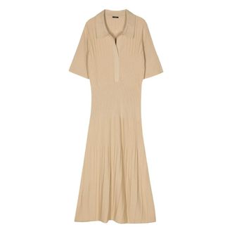 Joseph Maxikleid aus feiner Merinowolle - - Dresses - Damen - Beige - L