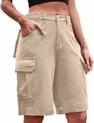 Generic Short Femme Taille Haute Cycliste Habill&eacute; pour Vert Compression Safari Amincissant Push Camouflage Velour Transpirant Pantacourt Streetwear Scout Cher