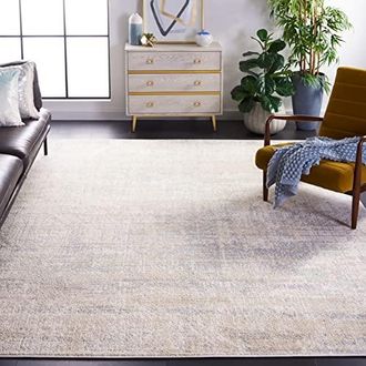 Safavieh Zeitgenössische Teppich für Wohnzimmer, Esszimmer, Schlafzimmer - Adirondack Collection, Kurzer Flor, Beige und Schiefer, 244 X 305 cm