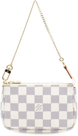 Louis Vuitton Crossbody Bags - Damier Azur Mini Pochette Accessoires - Gr. unisize - in Wei&szlig; - f&uuml;r Damen