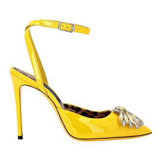 Philipp Plein Femme, Chaussures, Jaune, Taille: 36 EU Broche Slingback