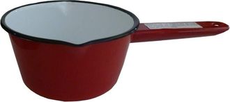 Falcon Emaille-Topf f&uuml;r Saucen und Suppen, Milchtopf, 14 cm, Rot
