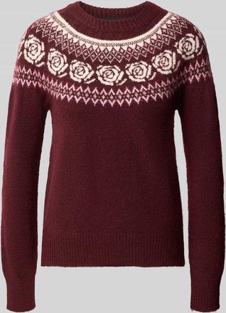Vero Moda Pullover mit kontrastreichem Rundhals-Strickmuster