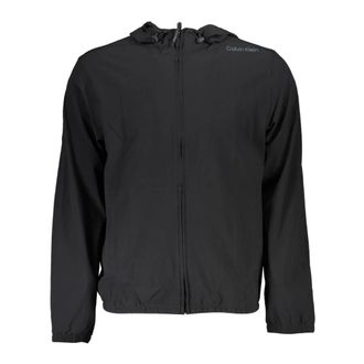 Calvin Klein Homme, Sweatshirts et sweats à capuche, Noir, Taille: XL Sweat à capuche zippé noir tissu technique