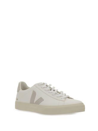 Veja Mens Calf Leather Lace-Up Sneakers Extra White Natural Suede Trainers