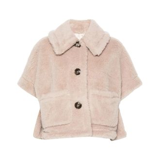 Max Mara Newterzo1 Teddy Cape - - Jackets - Damen - Beige - S/M
