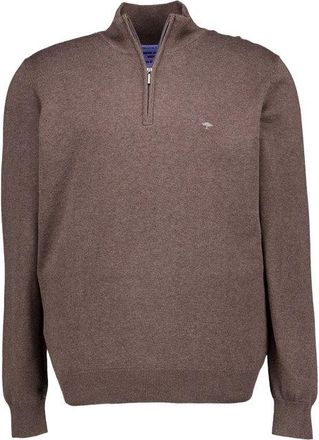 Fynch-Hatton Fynch-Hatton Herren Troyer braun Baumwolle unifarben