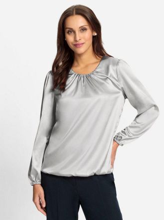 Witt Klassische Bluse Satin-Bluse Langarm
