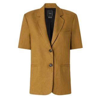 Pinko Pinko, Femme, Vestes, Brun, Taille: 36 FR Brindisi Jacket