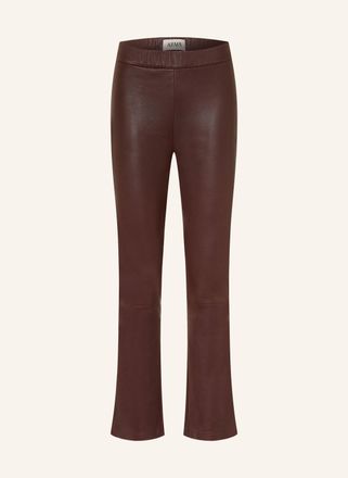 Arma Arma Bootcut-Hose River Aus Leder rot