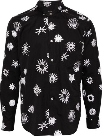 Comme Des Garçons Hemd mit grafischem Print - Schwarz