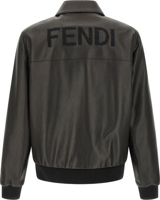 Fendi Smooth Leather Blouson - Black