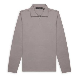 Aspact Aura LS Polo - Homme - Tops - Gris - Taille: L