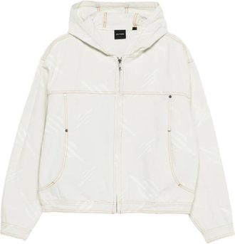Daily Paper Clothing Homme, Vestes, Blanc, Taille: XL Hooded Denim Jacket