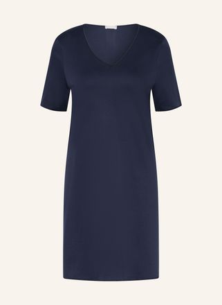 Hanro Nachthemd Cotton Silk blau