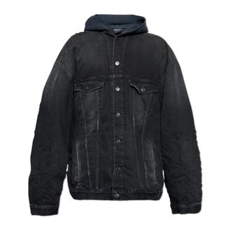 Balenciaga Hybrid Hooded Jacket - - Jackets - Herren - Schwarzk - M