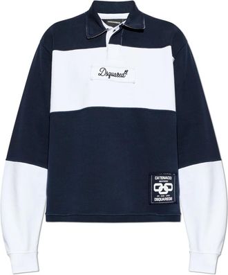 Dsquared2 Homme, Tops, Bleu, Taille: 3XL Polo Avec Logo Brod&eacute;