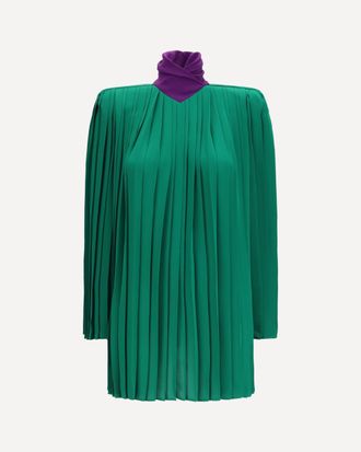 Valentino Pleated Georgette Top Female 40