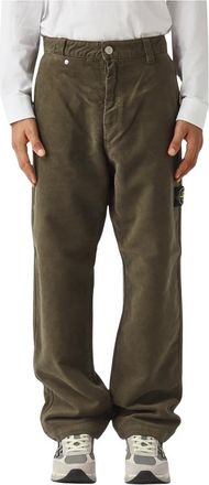 Stone Island Homme, Pantalons, Vert, Taille: W33 Pantalon Cargo Coupe Ample