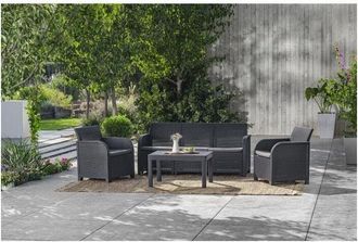 Les Tendances Allibert by Keter SanRemo salon de jardin gris graphite