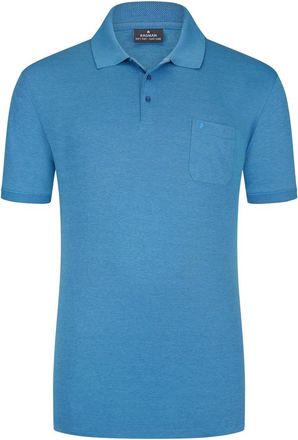Ragman Glattes Poloshirt mit Brusttasche und Logo-Stickerei in