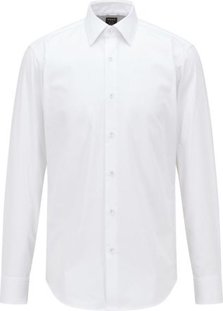 HUGO BOSS Unifarbenes Baumwoll-Hemd in Popeline-Qualität in