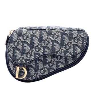 Dior Pre-owned Pochette en toile - Femme - Pre-owned - Bleu - Taille: ONE Size