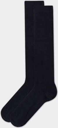 Calzedonia Lange Herrensocken Mit Wolle Und Baumwolle Blau