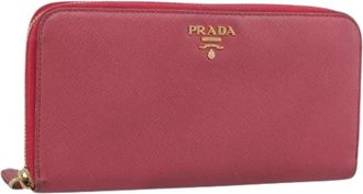 Prada Portefeuille Long Pre-owned - Femme - Pre-owned - Rose - Taille: ONE Size