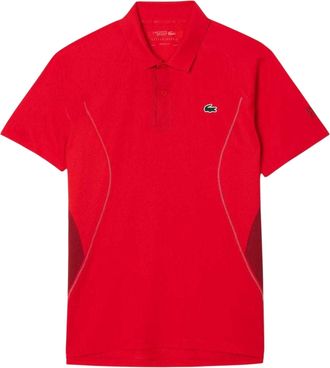 Lacoste Tennis x Novak Djokovic Poloshirt f&uuml;r Herren, Regul&auml;r (Rot)