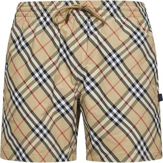 Burberry Homme, Maillots de bain, Beige, Taille: 2XL Check Swim Shorts