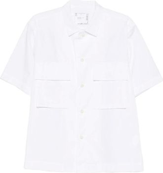 sacai Homme, Chemises, Blanc, Taille: M Poplin Shirt