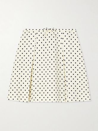 Valentino Garavani Alina Minirock Aus Canvas Mit Polka-dots - Creme